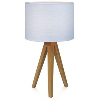Markslöjd Kullen - 1 Leichte Tischleuchte für den Innenbereich Eiche mit zylindrischem Schirm, E14 - Markslojd