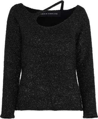 Gloria Coelho haut pailleté à découpes - Noir