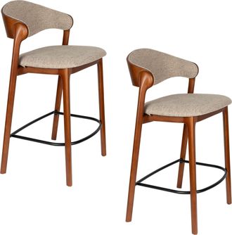 Dutchbone Counterhocker Babington Walnut - 2 er Set