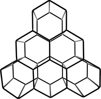 BESPORTBLE Wabenf&ouml;rmiges Weinregal aus Metall Stapelbarer Flaschenst&auml;nder f&uuml;r K&uuml;chentheke Langlebiger Weinst&auml;nder mit Stabilem Stand f&uuml;r Esszimmer und Bar