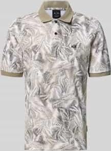 A|X Armani Exchange Regular Fit Poloshirt im Allover-Look mit Label-Stitching