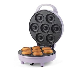 Petra Giles & Posner Mini-Doughnut-Maker - Antihaft-Kochplatten f&uuml;r 7 Donuts, einfach zu reinigende Donutmaschine, Leckereienmacher f&uuml;r Kinder, automatische