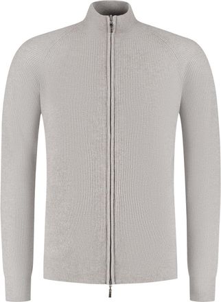 Doriani Cashmere Gerippter Cardigan - Grau
