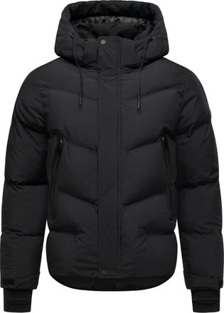 Stone Harbor Herren Winterjacke warme Steppjacke mit (abnehmbarer) Kapuze Livianoo XX Black Gr. 3XL