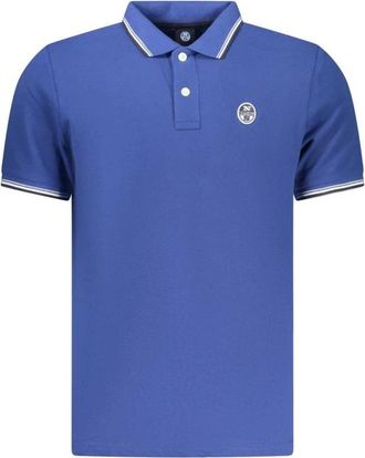 North Sails Homme, Tops, Bleu, Taille: M Polo en coton avec d&eacute;tails de boutons
