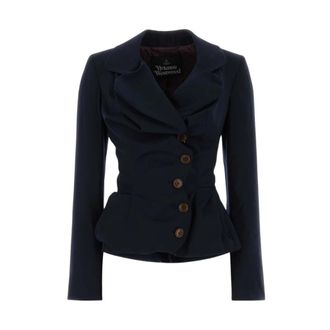 Vivienne Westwood Veste Drap&eacute;e Drunken - Femme - Vestes - Bleu - Taille: 40 FR