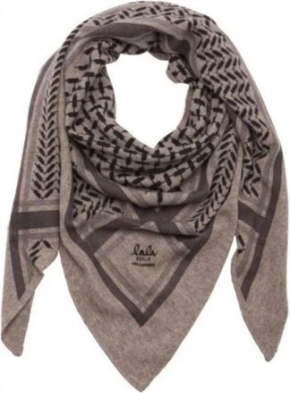 Lala Berlin Kaschmir Dreieckstuch mit Clic Kufiya Print - - Accessories - Damen - Braun - ONE SIZE