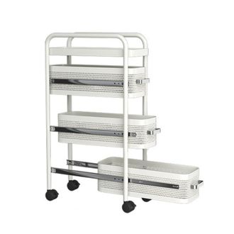 Generic Schmaler Aufbewahrungswagen Mit Griff, Badezimmer-Organizer, Rollwagen, L&uuml;cken-Aufbewahrungsregal Mit Schubladen, D&auml;mpfende Gleitschiene, for Enge Ort