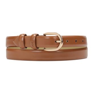 Kazar Klassischer schmaler G&uuml;rtel aus glattem Leder - - Accessories - Damen - Braun - 100 CM