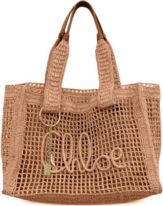 Chlo&eacute; Femme, Sacs, Beige, Taille: ONE Size Sac cabas banane East-West Summer Chlo&eacute;
