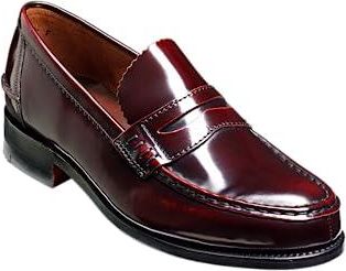 Barker Caruso Mocassins pour hommes, mocassins en cuir faits &agrave; la main pour tous les voyages, r05 bourgogne, 41.5 EU