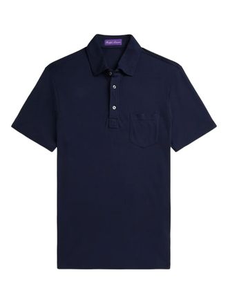 Ralph Lauren Purple Label polo en piqué - Bleu