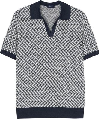 Drumohr Homme, Pulls, Bleu, Taille: M Razor Blade Polo