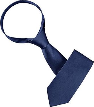 Allegra K Cravates décontractées formelles classiques de couleur unie cravate daffaires brillante pour hommes Bleu marine One Size