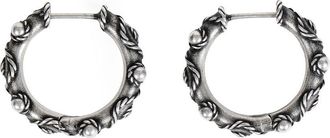 Ann Demeulemeester Lone Grained Hoop Earrings