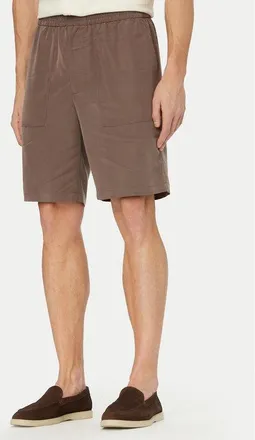 Calvin Klein Stoffshorts LV04LF614G Braun Relaxed Fit
