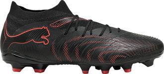 Puma Unisex Future 9 Match FG/AG Fu&szlig;ballschuh, schwarz-leuchtendes Rot, Starkes Grau, Gr&ouml;&szlig;e 40, Puma Schwarz leuchtendes Rot, Starkes Grau, 40.5 EU