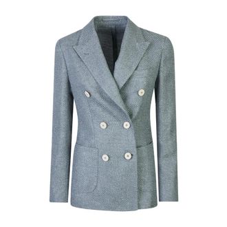 Eleventy Damen, Jacken, Blau, MGr&ouml;&szlig;e