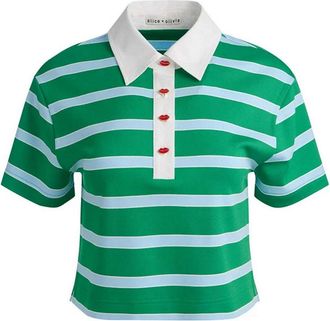 Alice & Olivia Poloshirt - Dunkelgr&uuml;n