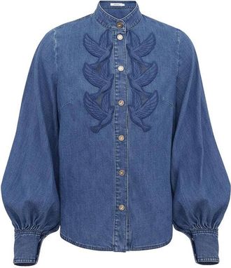 Zimmermann Damen Bluse aus Denim