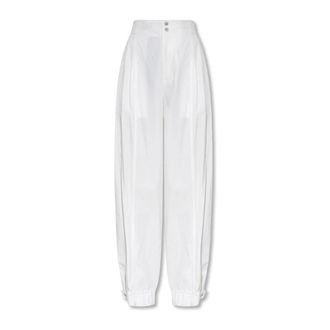 Bottega Veneta Femme, Pantalons, Blanc, Taille: 38 FR Pantalon ample