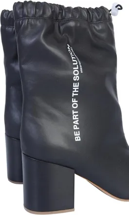 Forward Coulisse Design Boots - Black