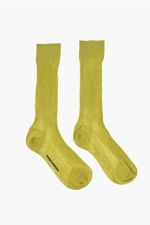 Dsquared2 Solid Color Silk Long Socks size 38-39