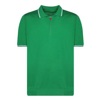 Kiton Umk0458 V114 Polo Shirt - - Tops - Herren - Gr&uuml;n - L