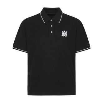 Amiri Homme, Tops, Noir, Taille: 2XL Polo Logo de Base Noir T-shirts Polos