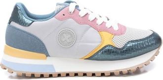 Xti Sneakers Femme Bleu Jean - Chaussures Confortables et polyvalentes - Mode décontractée - Modèle 14406201 (Taille39)