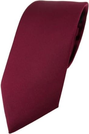 TigerTie Cravate pour homme : cravate classique de 7,5 cm au design uni, idéale pour les rendez-vous daffaires, les occasions festives et les loisirs, bordeaux