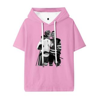 Generic HeatRivalry Hollanov T-shirt &agrave; capuche Rozanov Hollander pour femmes et hommes T-shirt &agrave; manches courtes d&eacute;contract&eacute; Streetwear Tops, rose, XXL