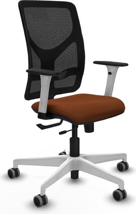 Piqueras y Crespo Schreibtischstuhl mit Armlehnen und hoher R&uuml;ckenlehne, Kaffeefarben, h&ouml;henverstellbare Lendenwirbelst&uuml;tze, ausgestattet mit Syncro/Traslack und Schnei