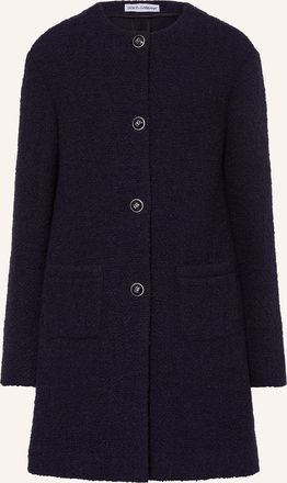 Dolce & Gabbana Wollmantel Aus Bouclé blau