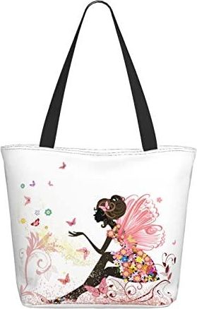 AOOEDM Le sac &agrave; provisions pour femme f&eacute;e et papillons 33 x 27,9 x 17,8 cm. Le cadeau parfait pour la Saint-Valentin. Cest de la Saint-Valentin pour maman, f