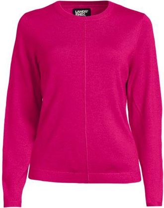 Lands End Merino-Pullover, Damen, Größe:44-46 regular, Pink, Wolle, by Lands End