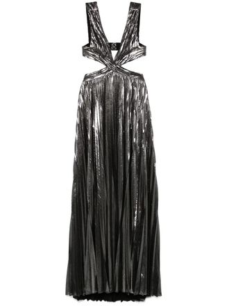 Retrofête robe longue Dracey - Gris