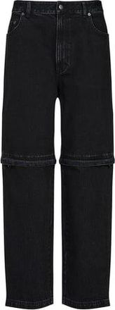 Tibi Jean convertible zipp&eacute; en coton m&eacute;lang&eacute;