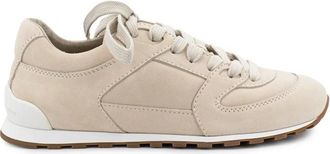 Brunello Cucinelli Femme, Chaussures, Beige, Taille: 39 1/2 EU Suede Panelled Baskets