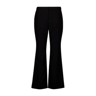 Balmain Femme, Pantalons, Noir, Taille: 40 FR &Eacute;l&eacute;gant Pantalon &Eacute;vas&eacute; en Cr&ecirc;pe