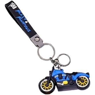 Generic Porte-cl&eacute;s d&eacute;coratif de moto | Pendentifs de sac &agrave; breloques 3D, porte-cl&eacute;s fantaisie pour couple de sacs, pendentif cool pour sac &agrave; main, bleu, Refer
