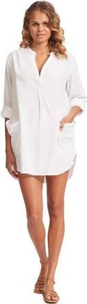 Seafolly Damen Strandkleid Boyfriend Beach Shirt
