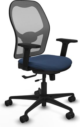 Piqueras y Crespo B&uuml;rostuhl mit 2D-Armlehnen, h&ouml;henverstellbare Lendenwirbelst&uuml;tze, ausgestattet mit Syncro/Translack und Schaumstoff, mit Rollen von 65 mm, Nylon, Grau