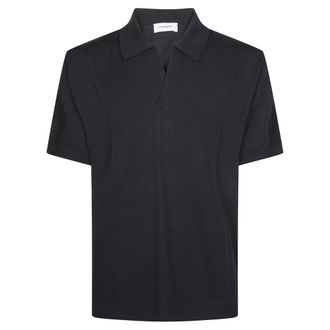 Paolo Pecora Homme, Tops, Noir, Taille: L Maglia a Polo Skypper