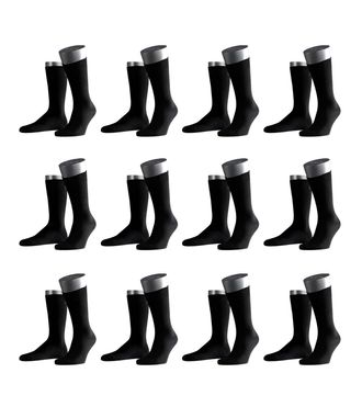 Falke Herren Business-Socken Swing 14633 12 Paar, Farbe:Schwarz;Sockengr&ouml;&szlig;e:43-46;Artikel:-3000 black