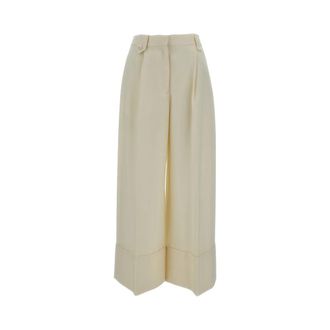 Simone Rocha Wide Leg G&uuml;rtelschlaufen-Tab-Hose - - Trousers - Damen - Beige - 3XS