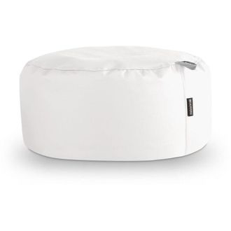 Happers Happers - Pouf Rond Similicuir Indoor Blanc