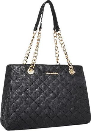 Montana West Sac fourre-tout matelassé de taille moyenne pour femme avec chaîne, Large