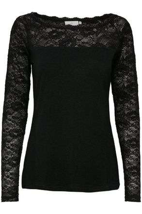 Kaffe Langarmbluse Langarm-Shirt Lacy