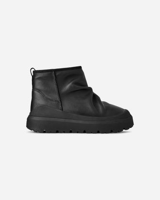 UGG Heritage Utility Mini Noir Boot f&uuml;r Herren in Black, Gr&ouml;&szlig;e Leder